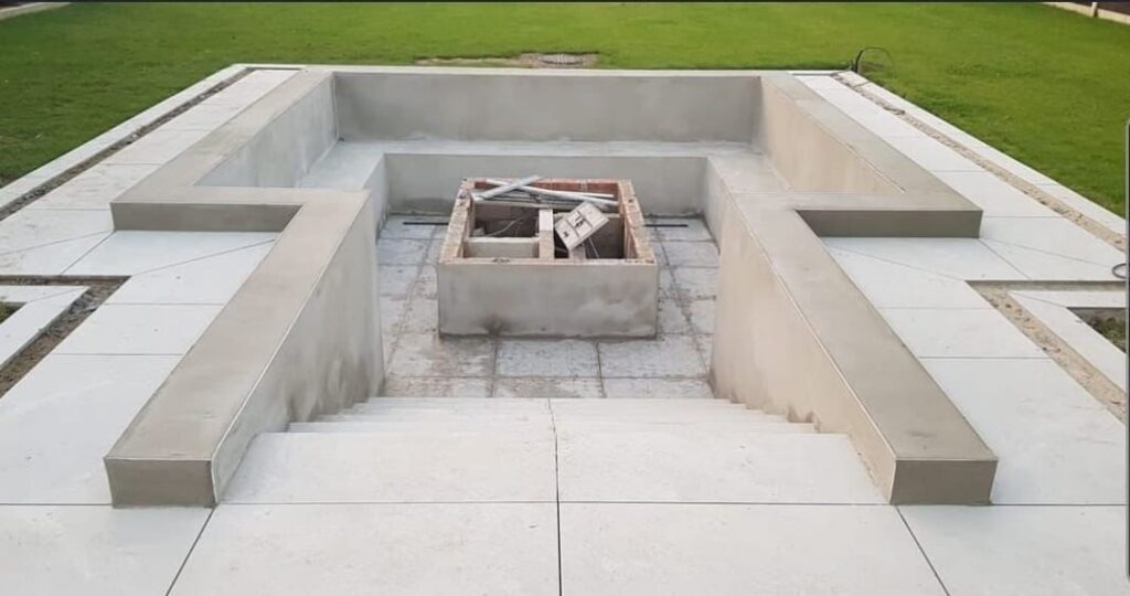 Large sunken pit project - Breckland Paving & Landscaping